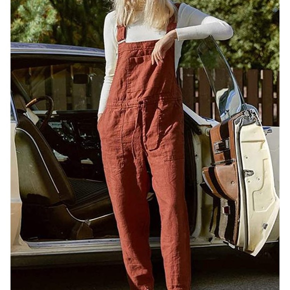 Chic Nation | Jeans | Linen Jumpsuit Overalls | Poshmark